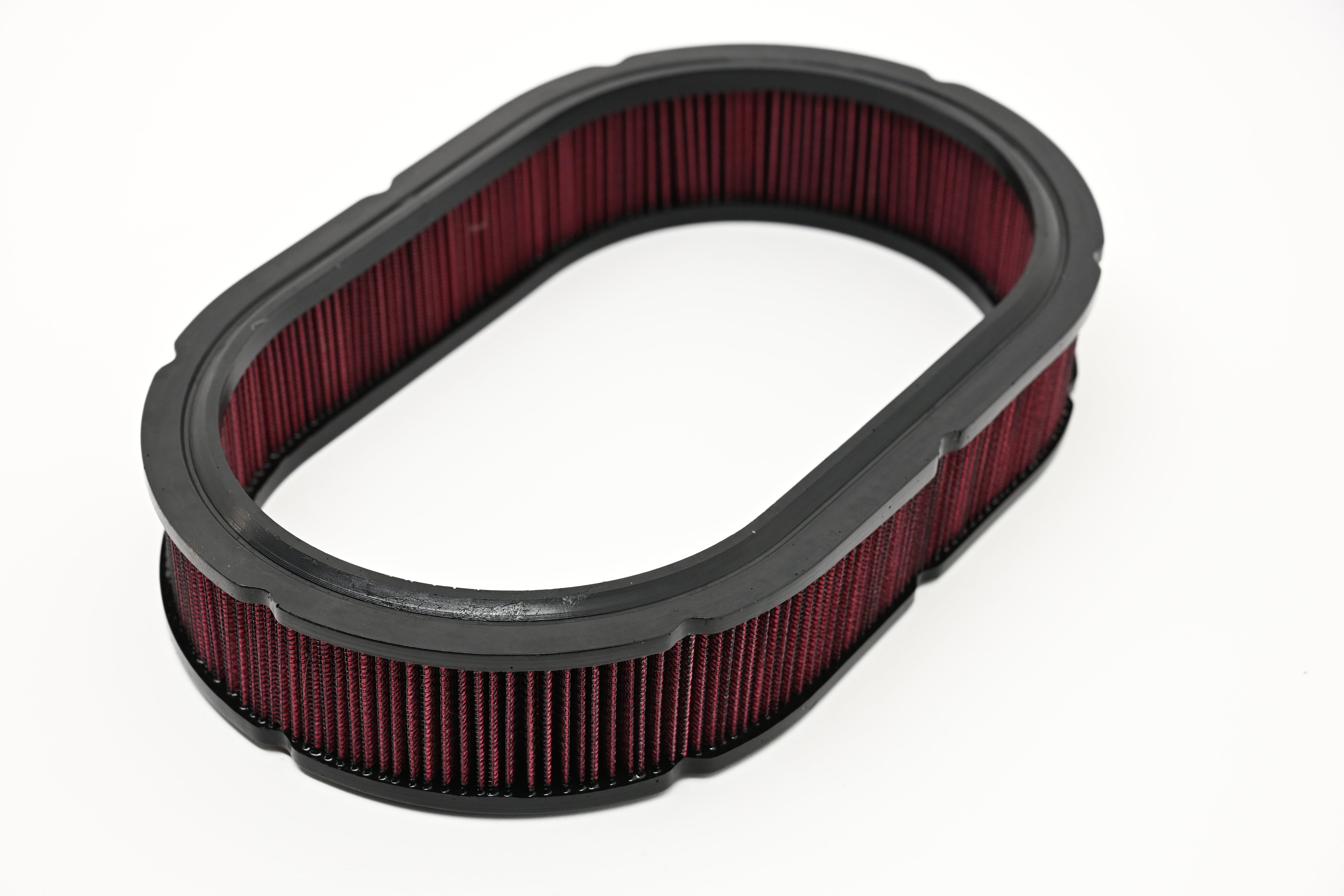 CFR Performance Cotton 12″ × 2″ Oval Washable Air Cleaner Filter – Red
