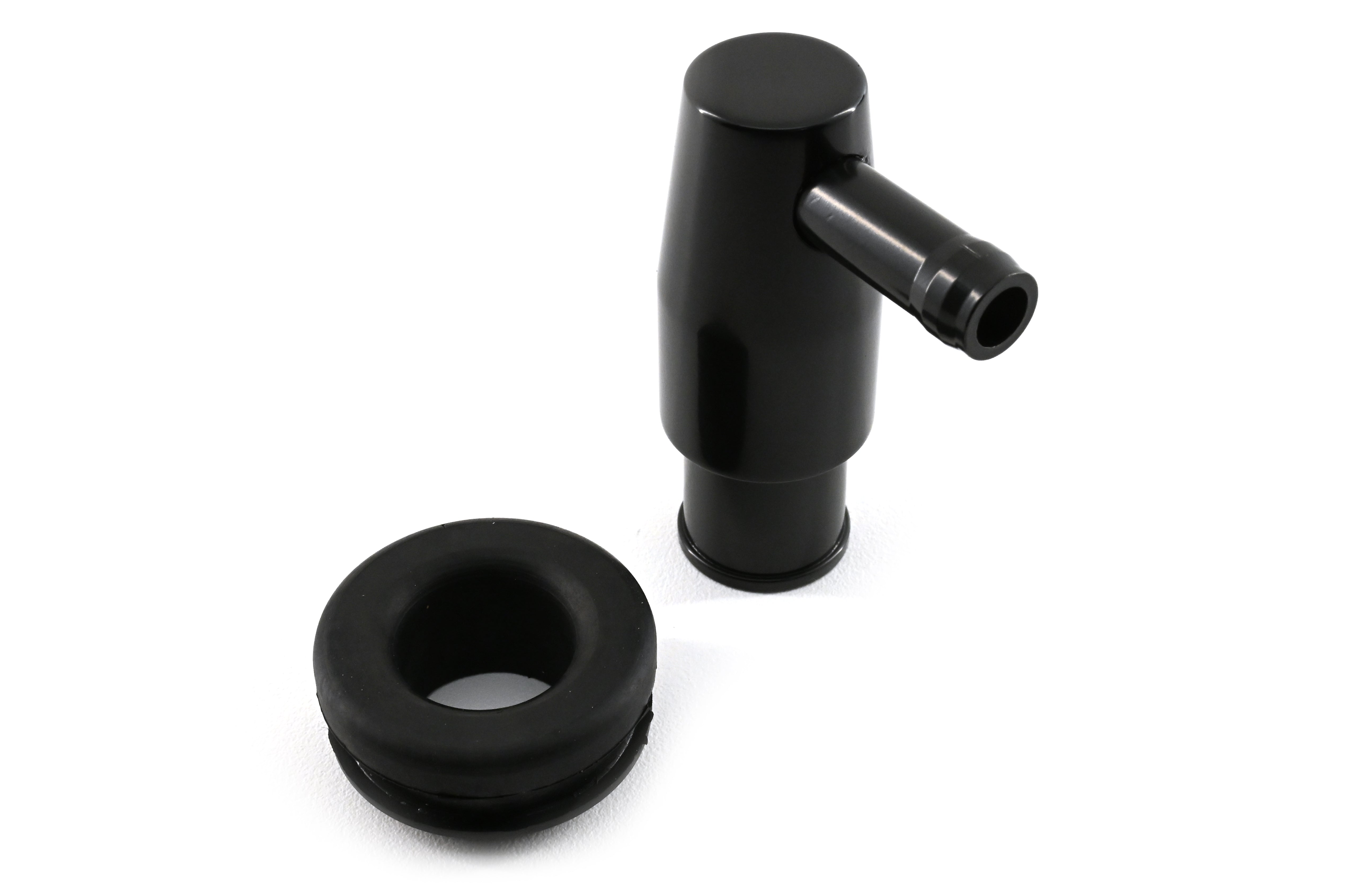 Black Aluminum Billet PCV Valve w/ 3/4" Hose Barb with Grommet – Unive ...