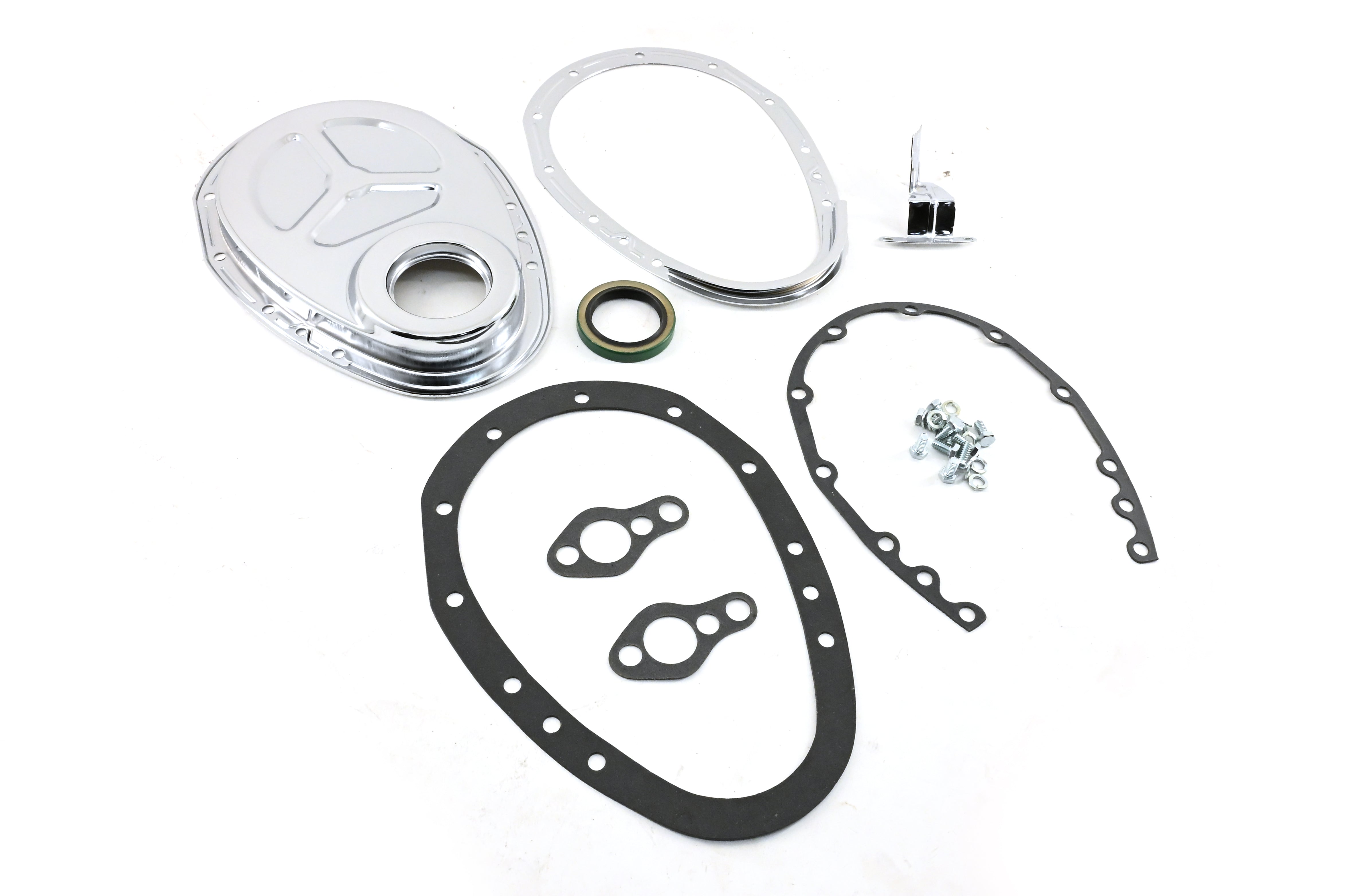 Steel Timing Chain Cover Chevy Small Block 2-Piece 283–350 Set – Chrom ...