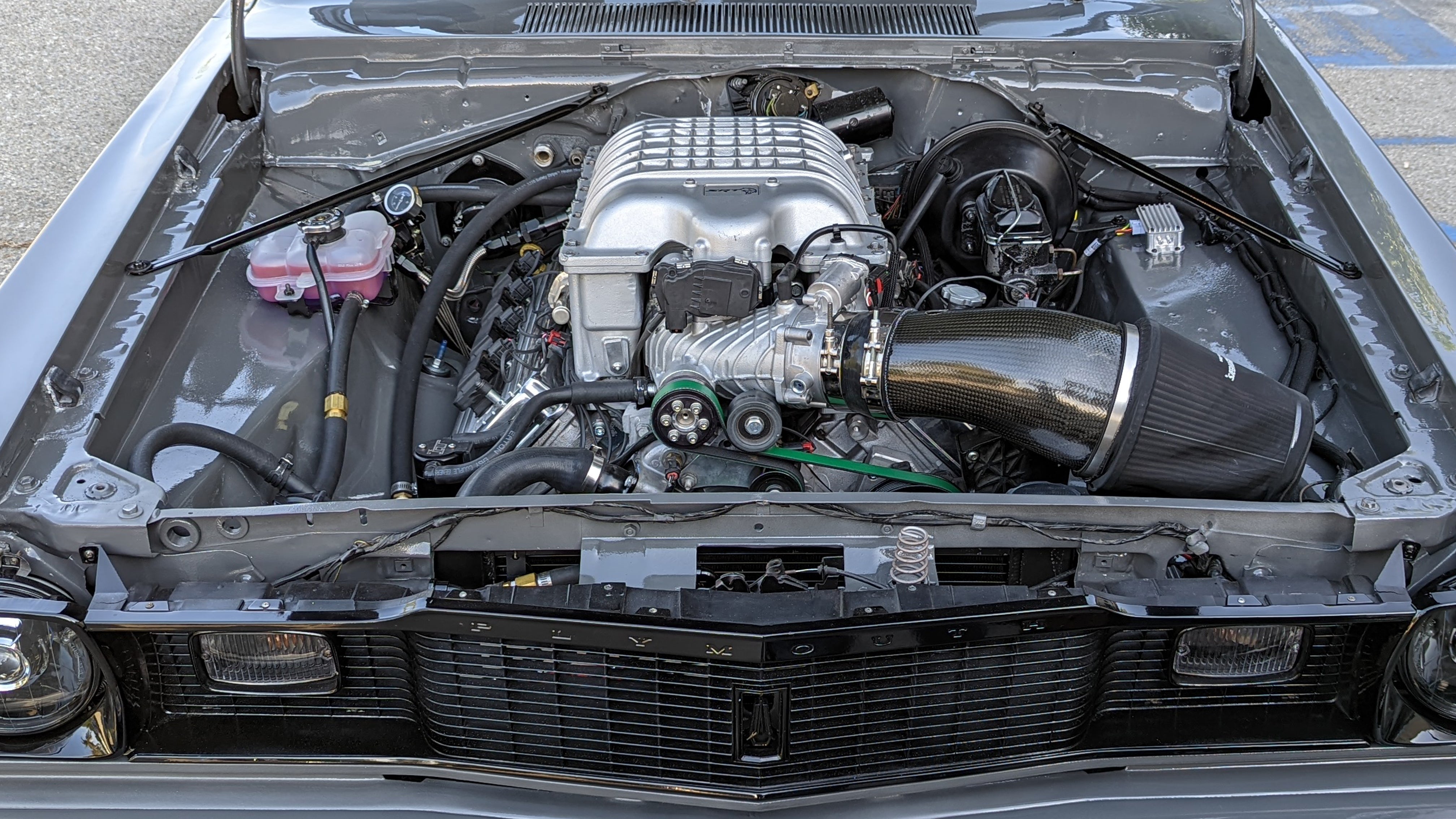 ALUMINUM MOPAR HEMI GEN III 3 HELLCAT SUPERCHARGER TO HEAD ADAPTER PLA ...