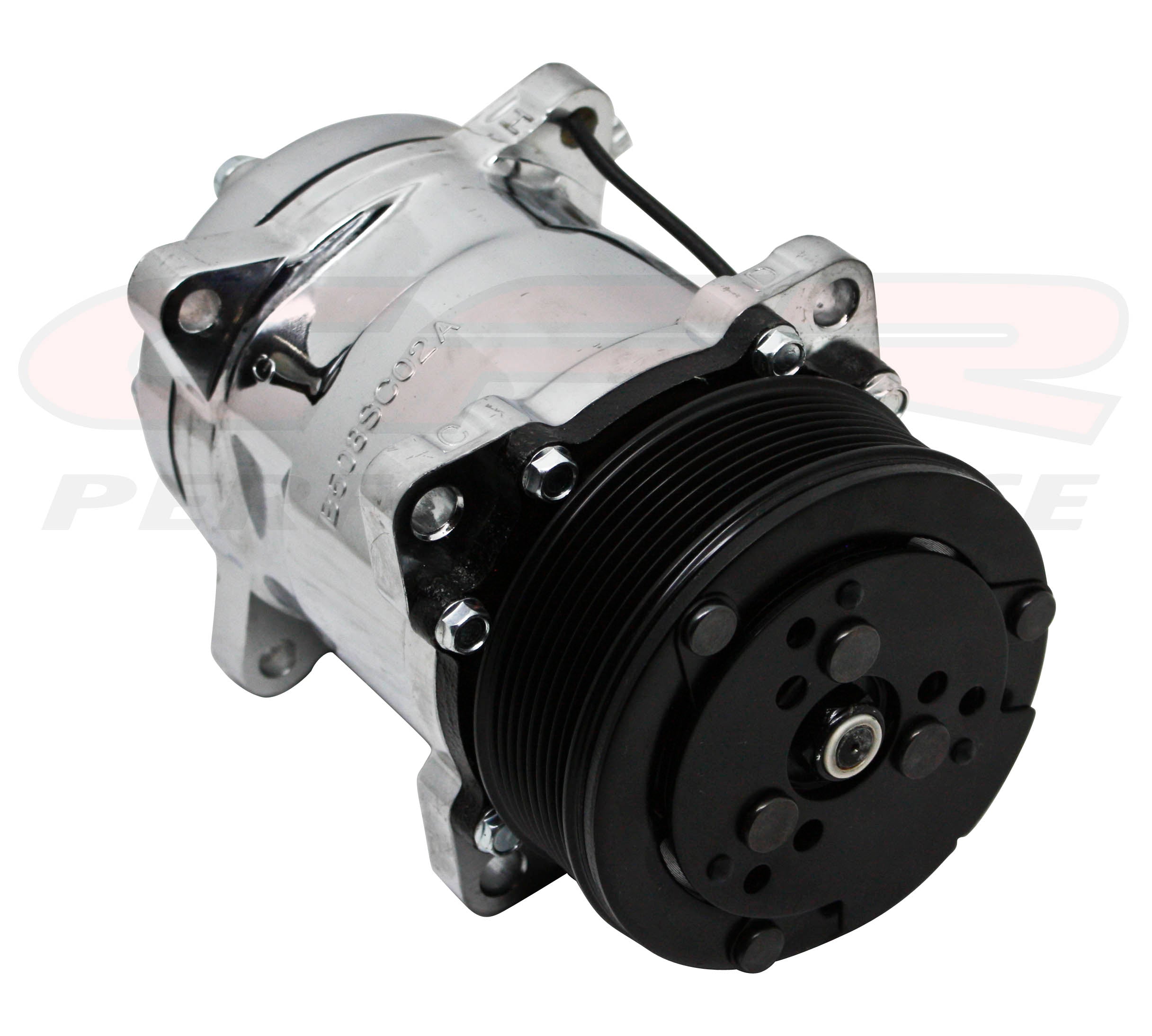 ALUMINUM AIR COMPRESSOR SANDEN TYPE 508 HOUSING -SERPENTINE PULLEY - C ...