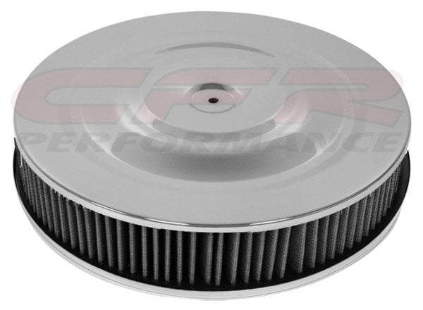 CHEVY/FORD/MOPAR 14" CHROME STEEL AIR CLEANER SET - FLAT BASE | CFR ...
