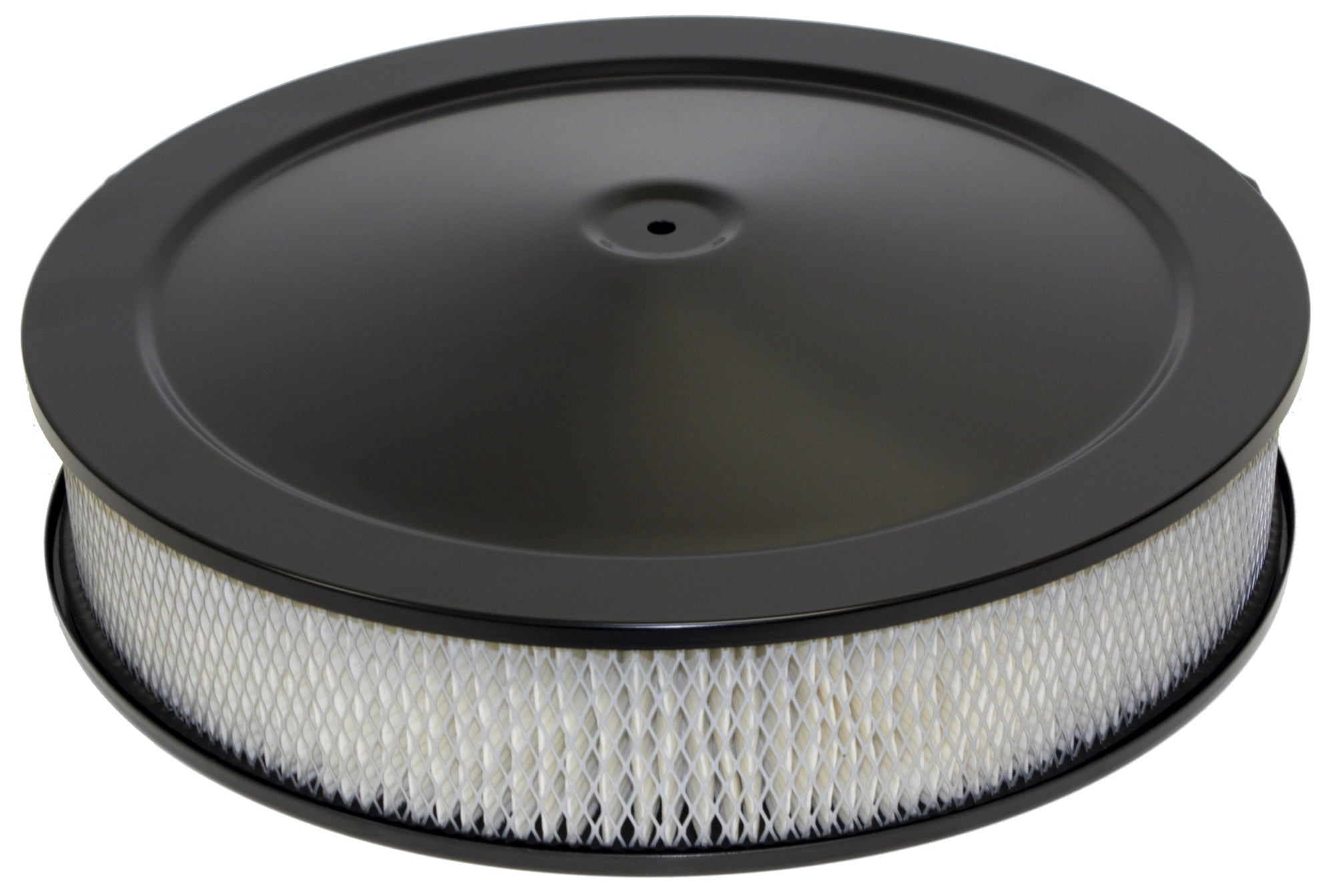 STEEL AIR CLEANER SET 14"X3" PAPER FILTER FLAT BASE - BLACK | CFR ...