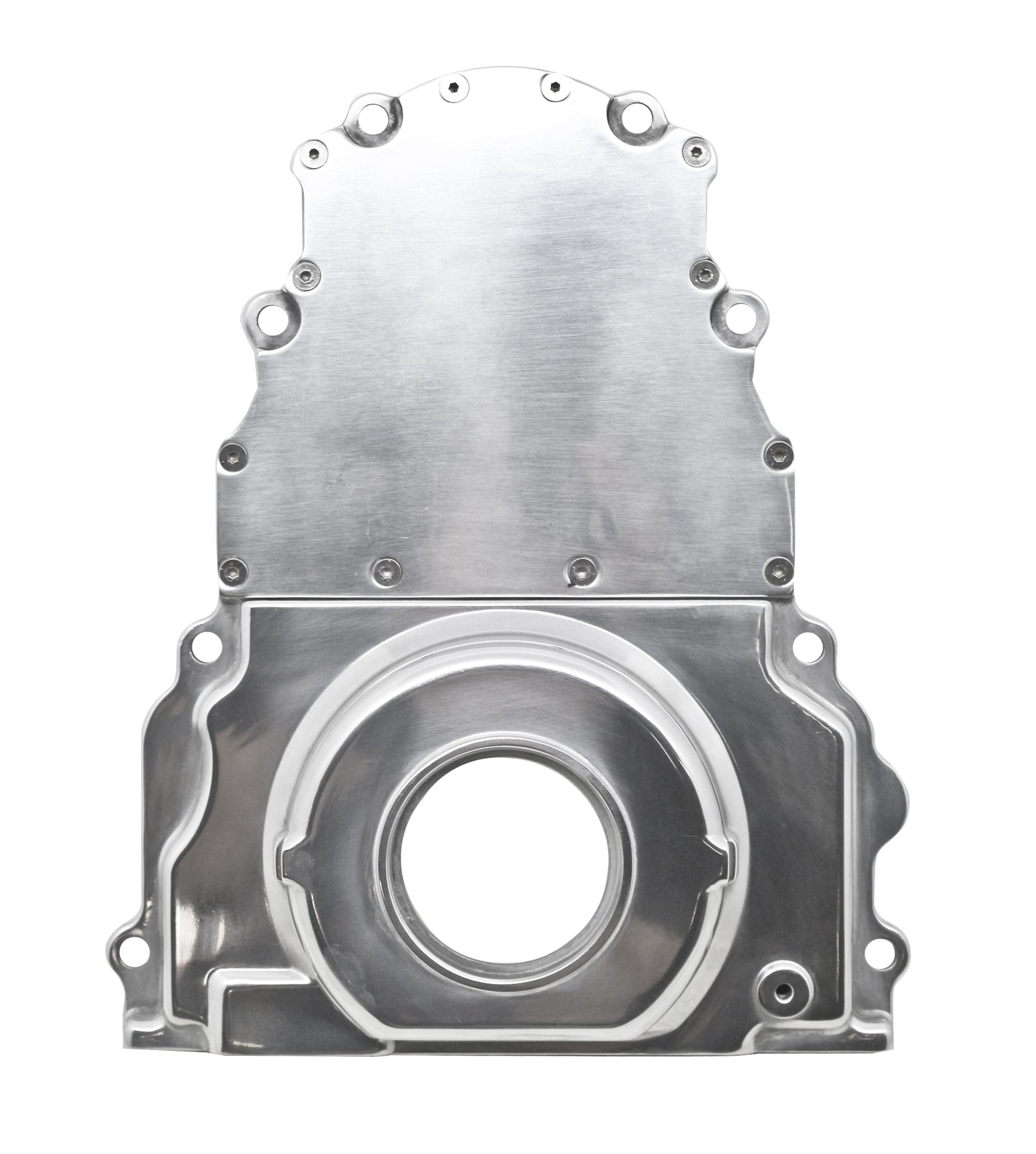 ALUMINUM CHEVY LS TWO PIECE TIMING CHAIN COVER W/O CAM SENSOR HOLE ...