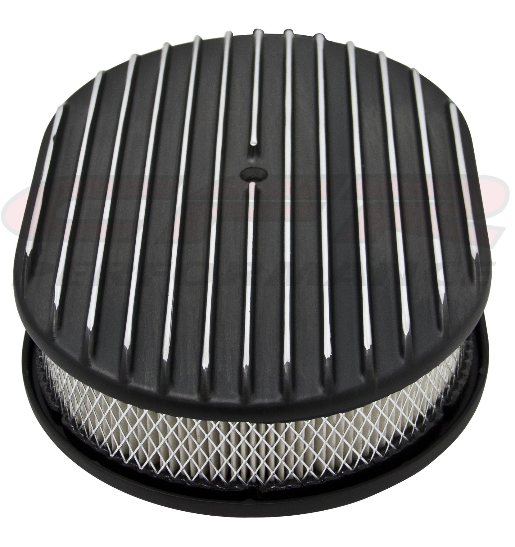 CHEVY/FORD/MOPAR ALUMINUM 12" OVAL AIR CLEANER PAPER FILTER POLISHED ...