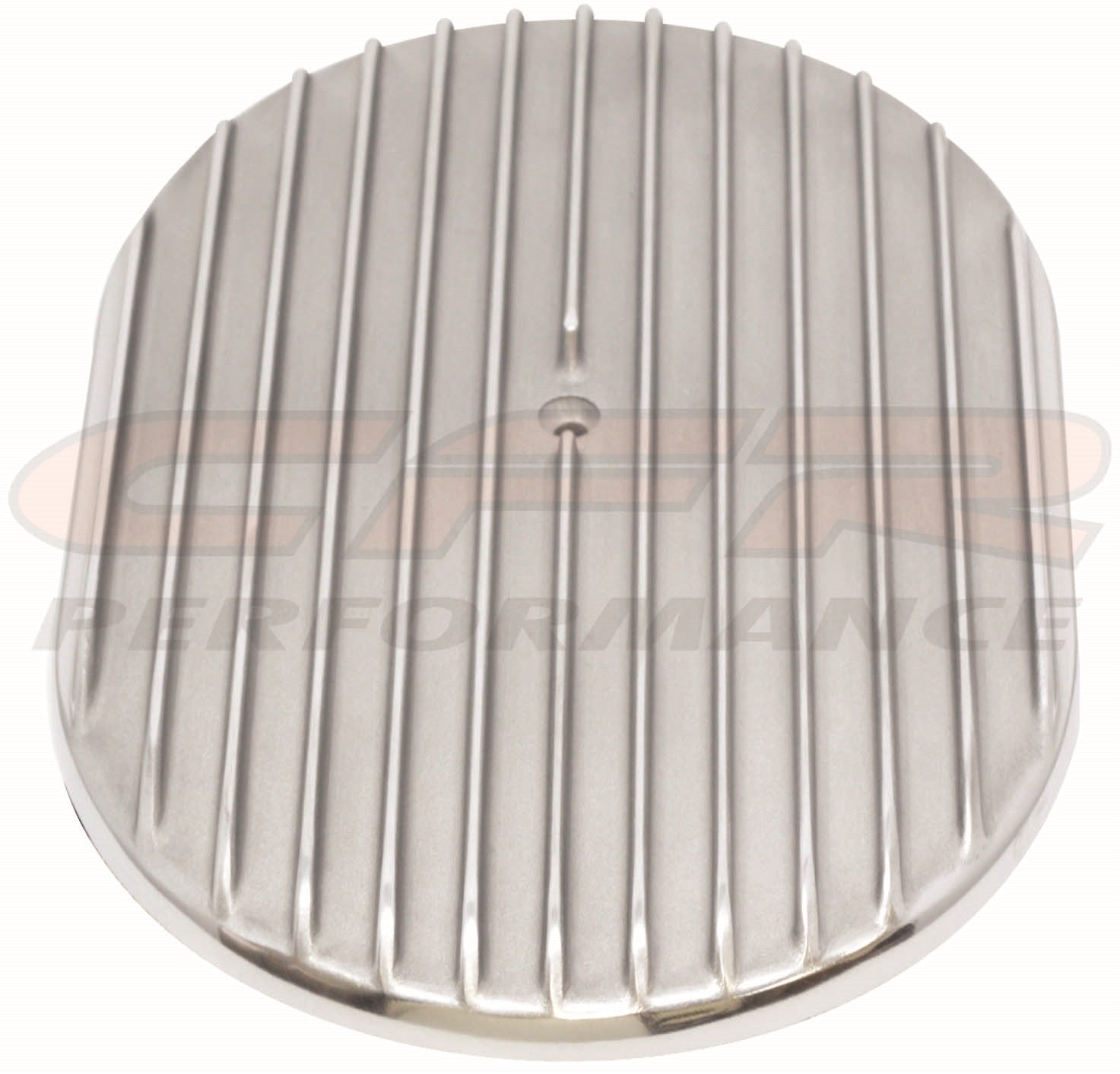 ALUMINUM 15" OVAL AIR CLEANER TOP FINNED - POLISHED | CFR Performance