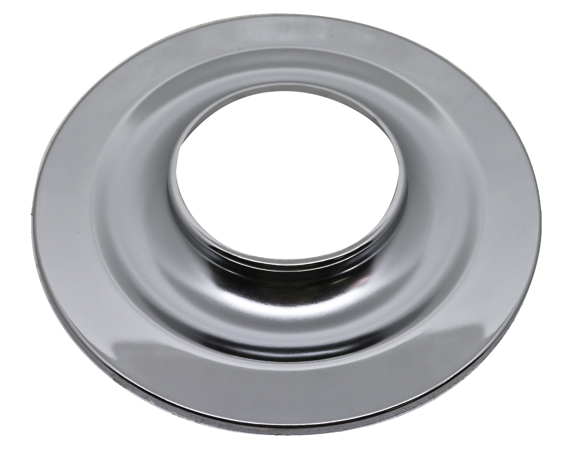 STEEL AIR CLEANER 12" ROUND FLAT BASE - CHROME | CFR Performance