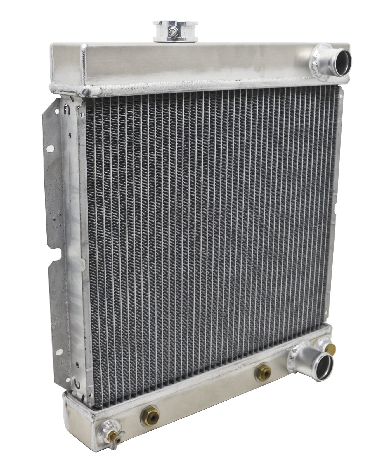 ALUMINUM EMC 1964-66 FORD MUSTANG DOWNFLOW RADIATOR DIRECT FIT W/ AT ...