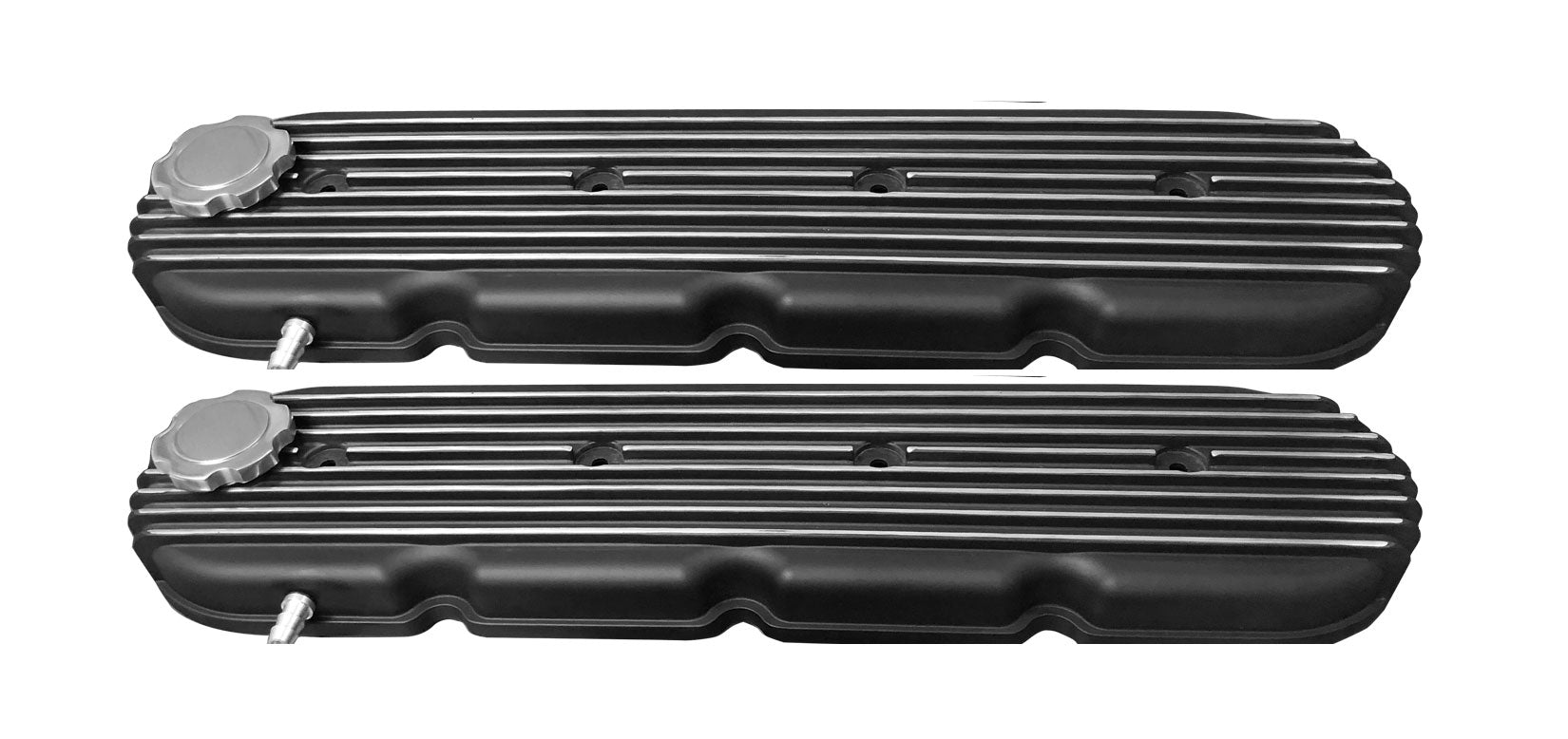 Aluminum Chevy GM LS Engines Retro Finned Valve Covers – Black | CFR ...