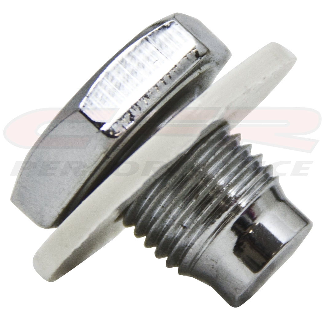 STEEL DRAIN PLUG CHEVY FORD CHRYSLER HEMI MOPAR - CHROME | CFR Performance