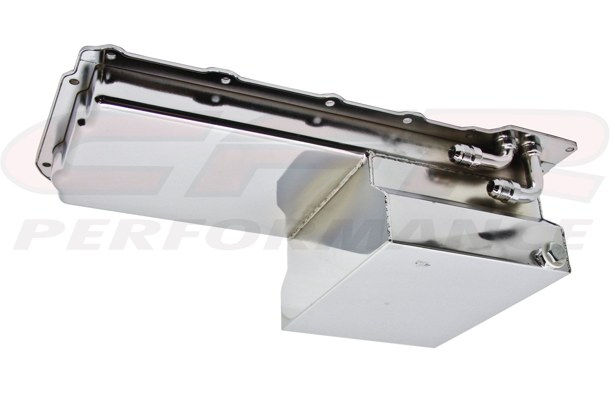 STEEL CHEVY GM LS ENGINES OIL PAN 7 QT 90 DEGREE FITTING - CHROME | CFR ...