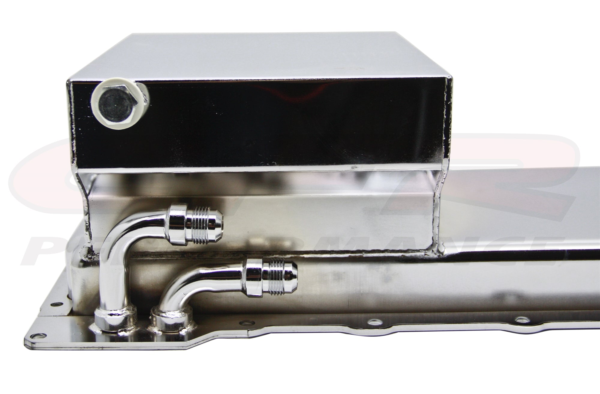 STEEL CHEVY GM LS ENGINES OIL PAN 7 QT 90 DEGREE FITTING - CHROME | CFR ...