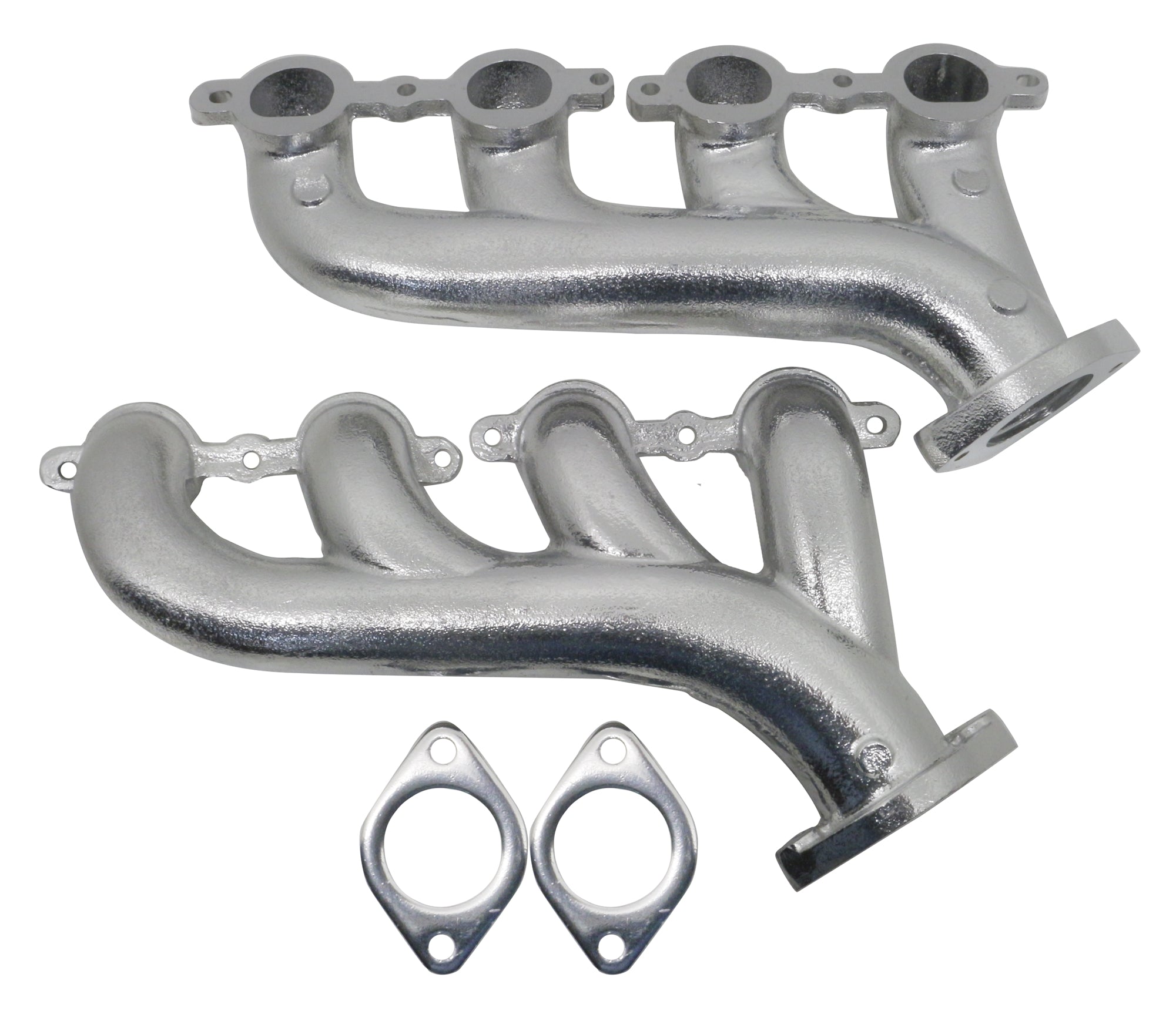 CAST IRON EXHAUST MANIFOLDS 02-12 CHEVY LS BASED - CERAMIC SILVER | CFR ...